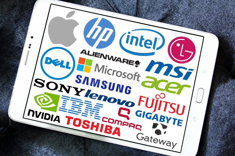 Computer (PC) Brands and Logos Editorial Stock Photo - Image of gateway ...
