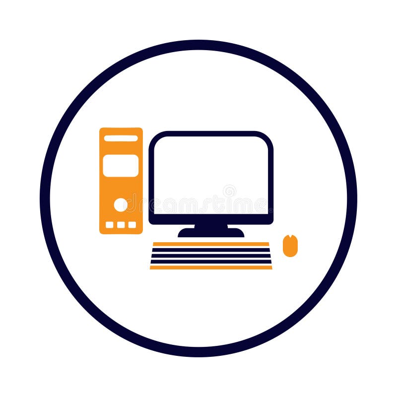 Computer, Pc, Desktop, Cpu, Monitor, Computer Pc Desktop Icon Stock ...