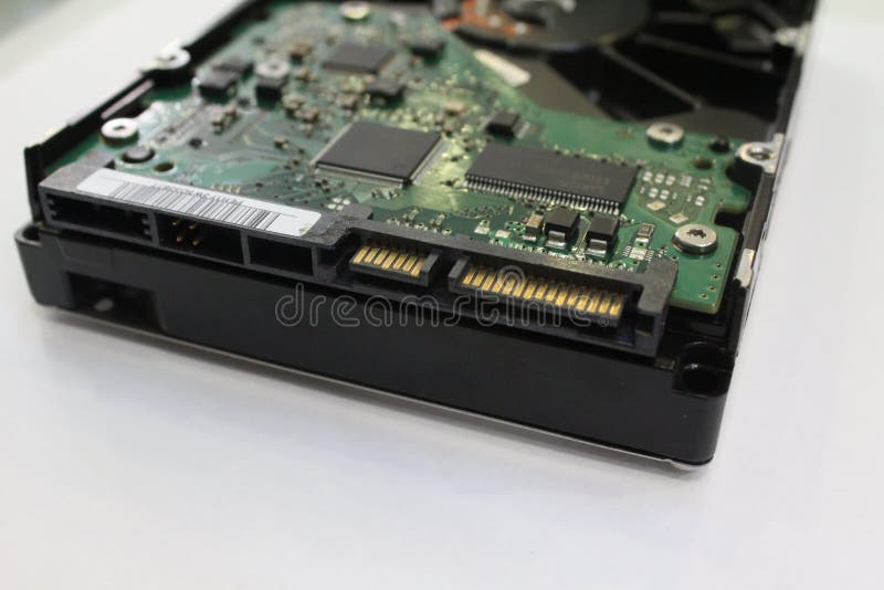Computer Pc Harddisk Hdd Sata Connection Port Stock Photo - Image of ...