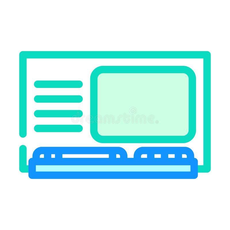 Computer Pc Retro Gadget Color Icon Vector Illustration Stock ...