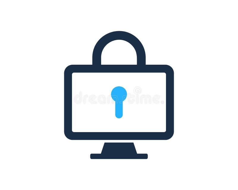 Computer PC Security Icon Logo Design Element Stock Vector ...