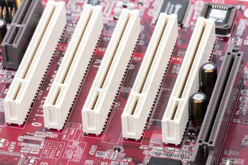 Computer pci connections stock photo. Image of digital - 152182730