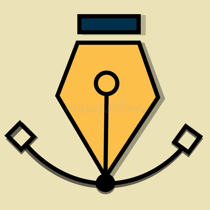 Computer Pen Tool, Drawing, Silhouette Symbol, Pen Tool Colors Stock ...