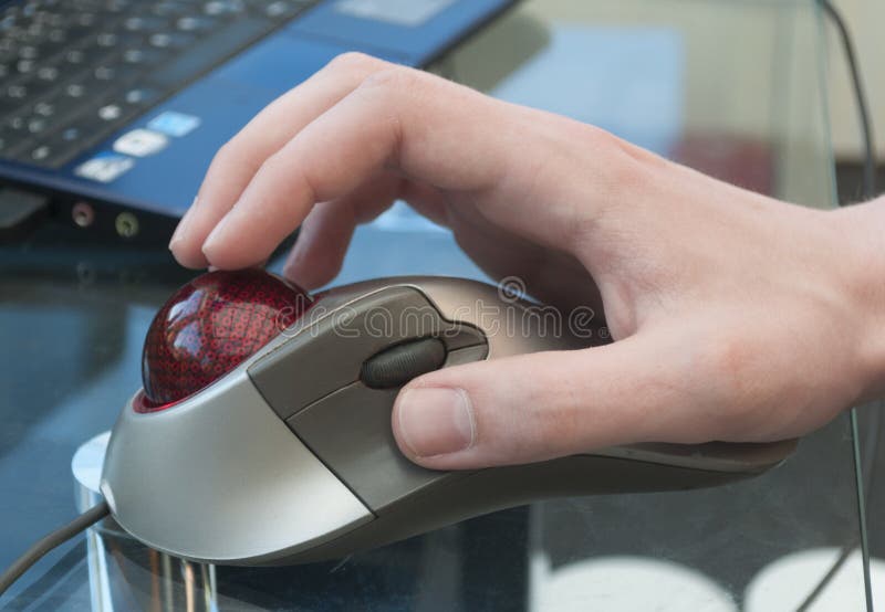 Computer Peripheral Trackball Stock Photo - Image of table, technology ...
