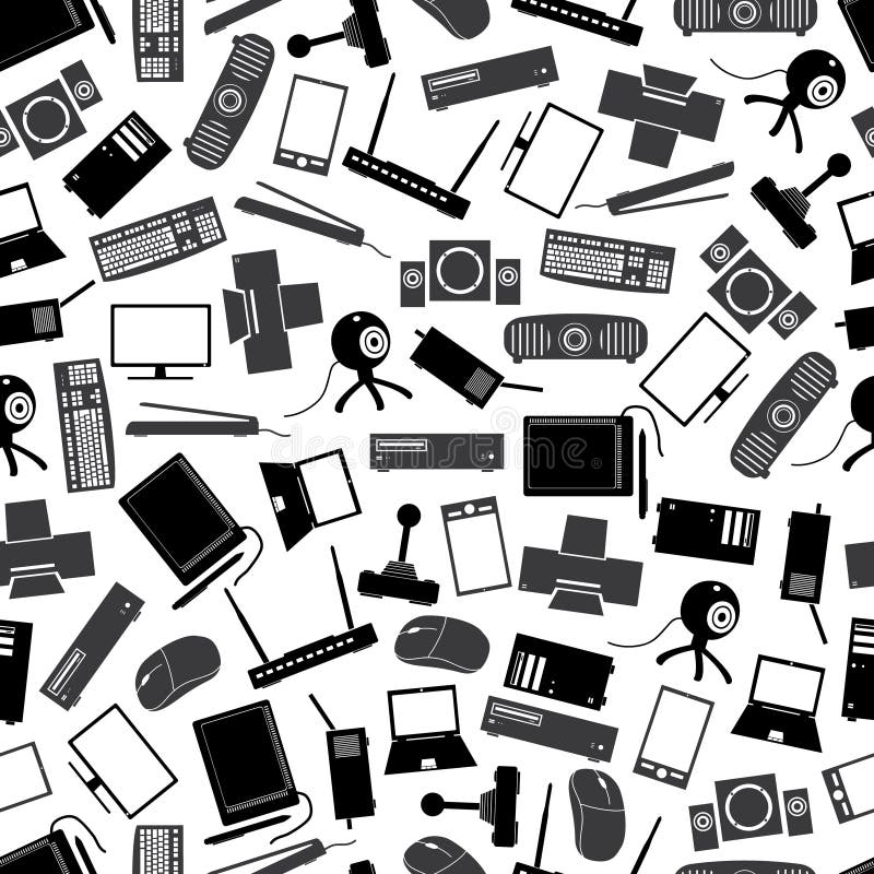 Computer peripherals stock illustration. Illustration of peripherals ...