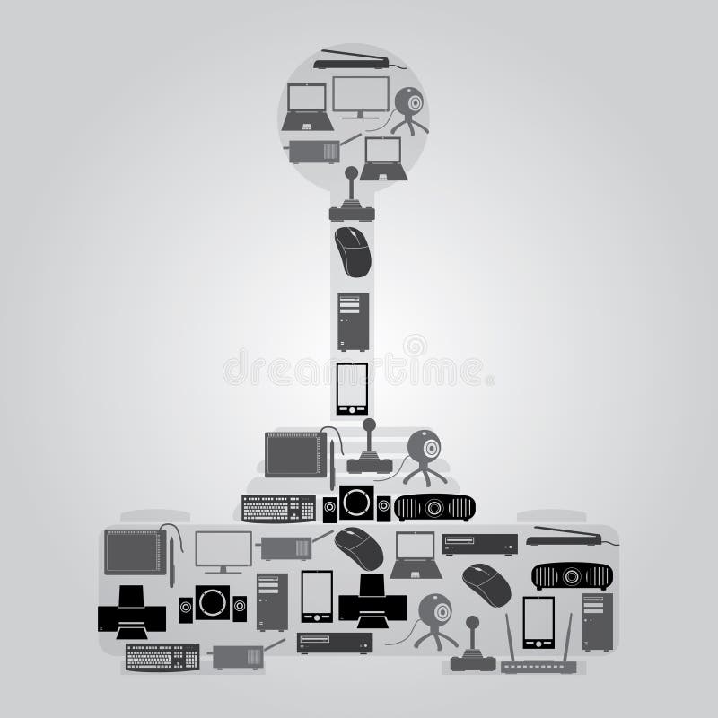 Computer peripherals stock illustration. Illustration of peripherals ...