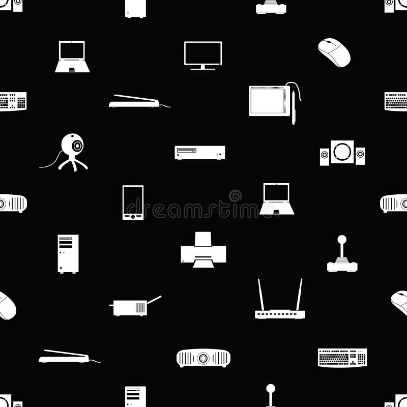 Computer Peripherals Stickers Eps10 Stock Vector - Illustration of ...