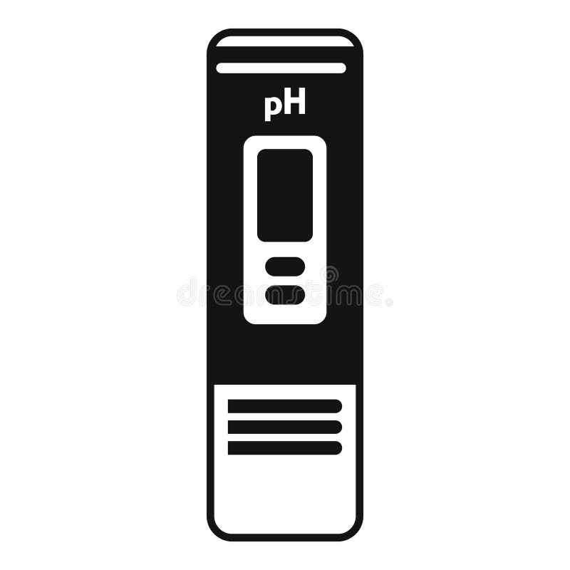 Computer Ph Meter Icon Simple Vector. Soil Measure Stock Illustration - Illustration of biology ...