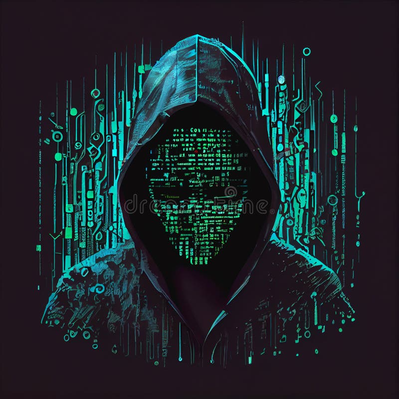 Computer phishing hacker stock illustration. Illustration of hackker ...