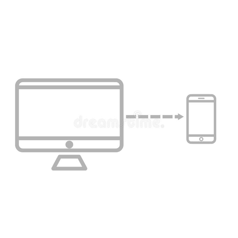 Desktop computer icon stock illustration. Illustration of equipment ...