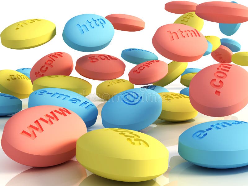 Computer pills stock illustration. Illustration of software - 9348314