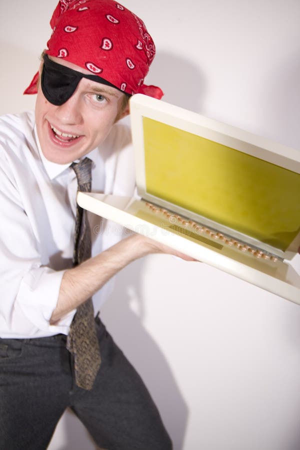 Computer Pirate stock photo. Image of person, humor, adult - 9151290