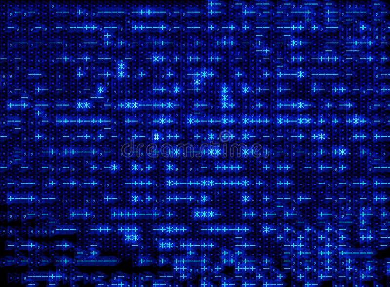 Computer with pixel icons stock illustration. Illustration of messaging ...