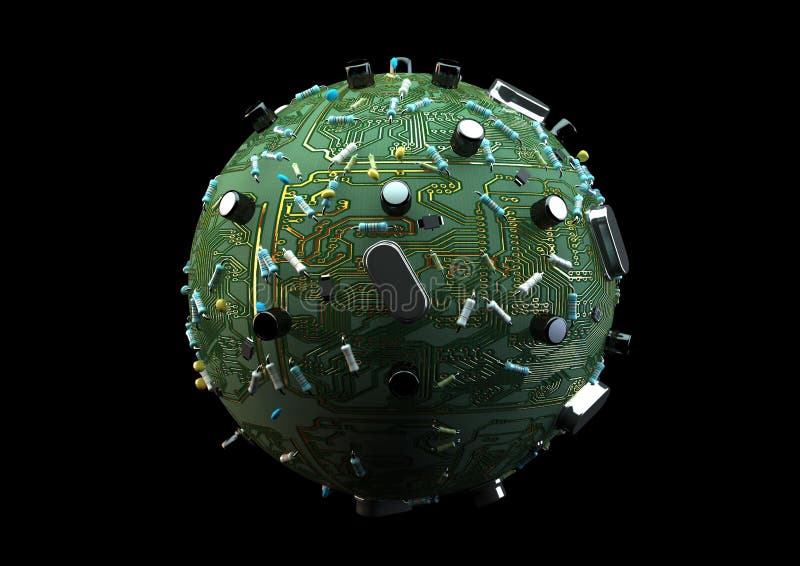 TechnoPlanet III stock illustration. Illustration of hacker - 334735