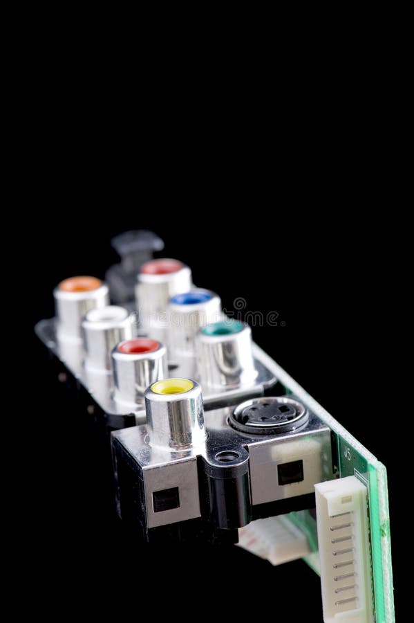 Computer Plate on Black Macro Stock Image - Image of component, circuit ...