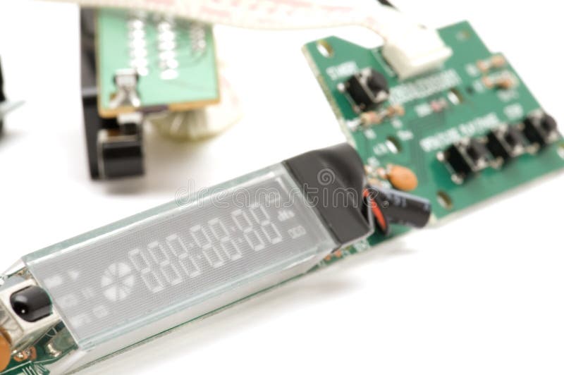 Computer Plate on Black Macro Stock Image - Image of component, circuit ...