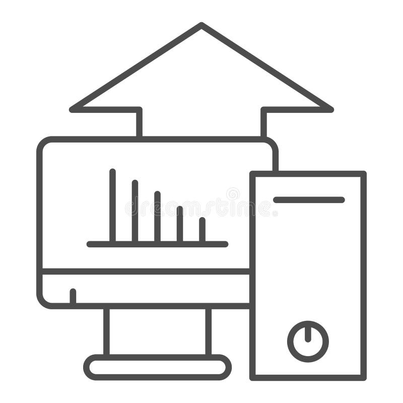 Computer Platform Testing Line and Solid Icon. Test Hardware Components ...