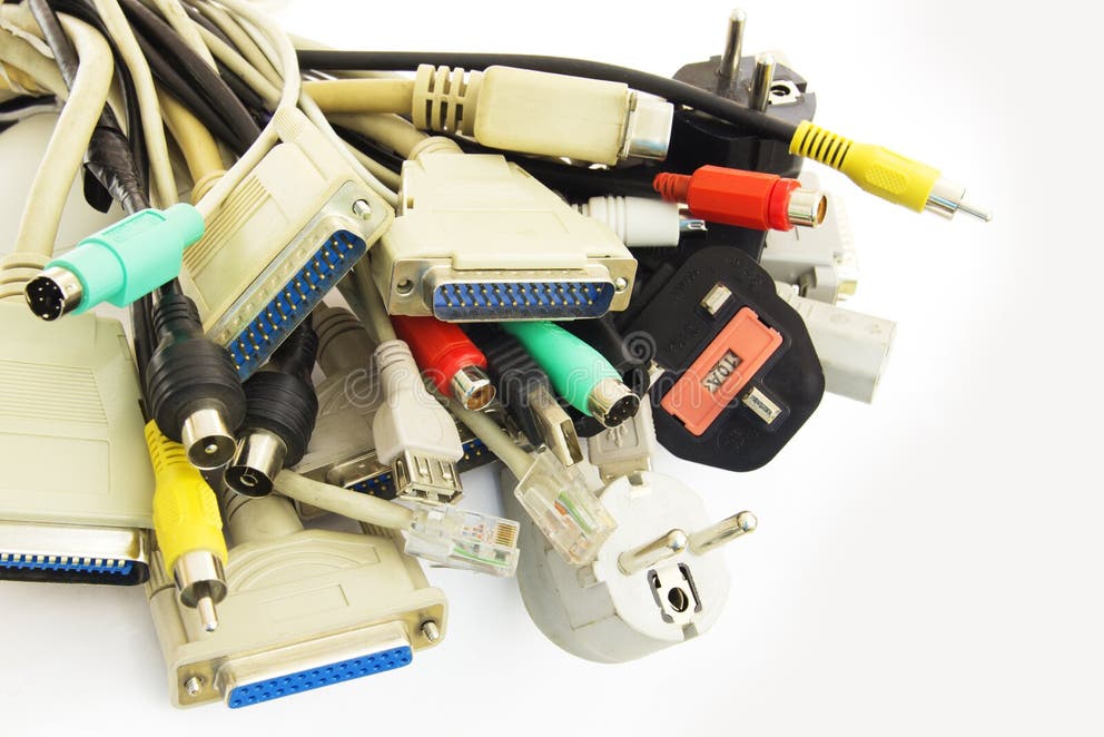 Computer Plugs. stock photo. Image of link, disconnect - 46047870