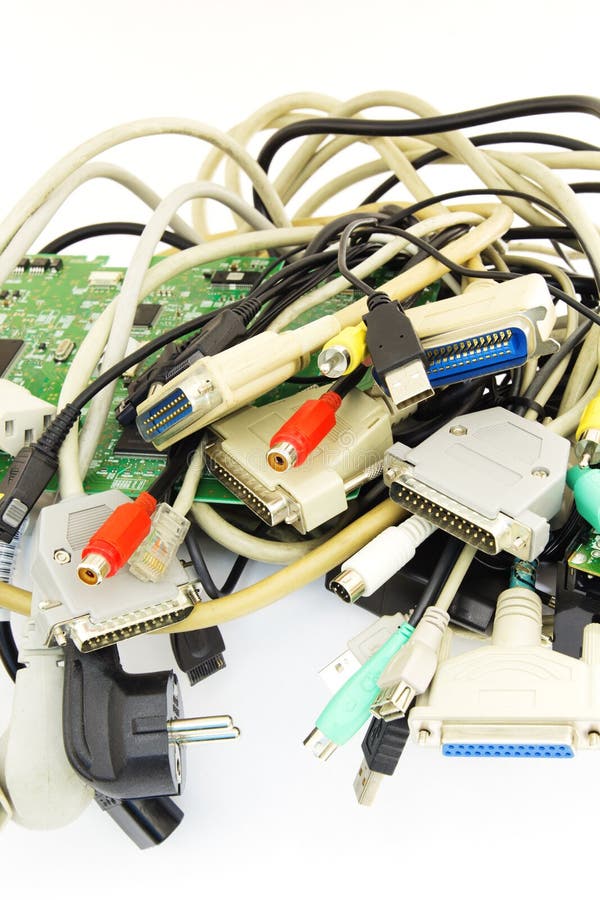 Computer Plugs. stock photo. Image of adapter, accessory - 46399792