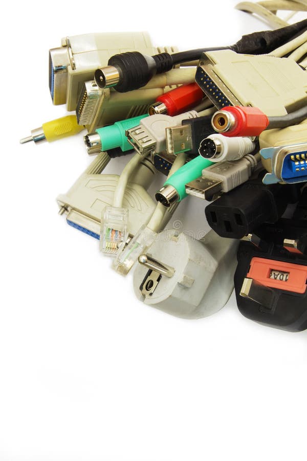 Computer Plugs. stock image. Image of computer, industry - 46395901