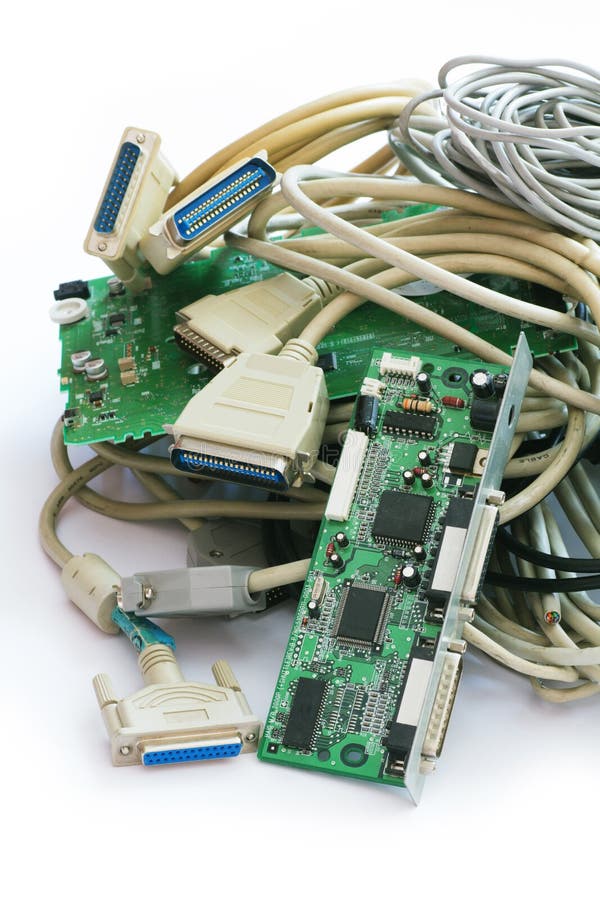 Computer Plugs. stock image. Image of component, digital - 46158637