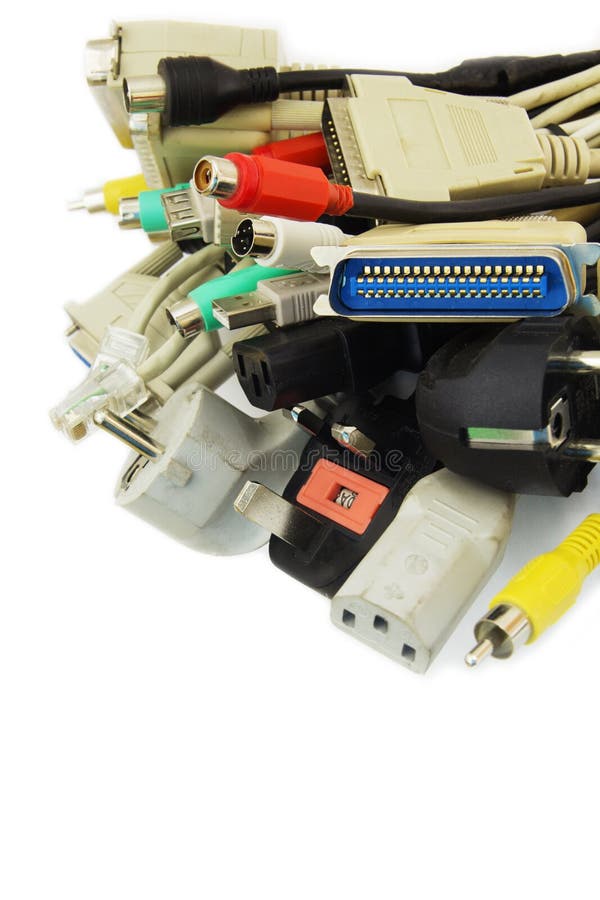 Computer Plugs. stock photo. Image of computer, isolated - 46158746