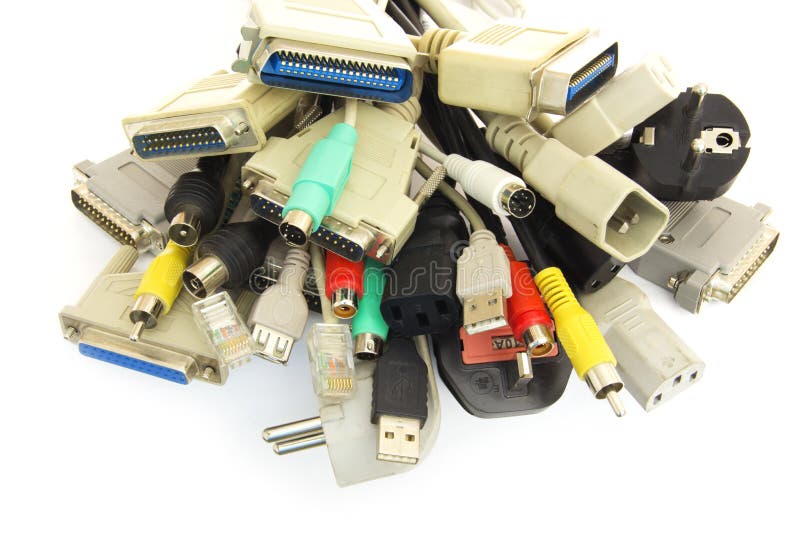 Computer Plugs. stock image. Image of link, electric - 46158817