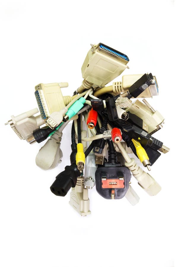 Computer Plugs. stock photo. Image of cord, connector - 46158848