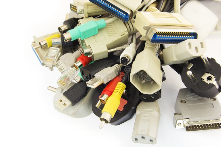 Computer Plugs. stock image. Image of disconnect, digital - 46397151