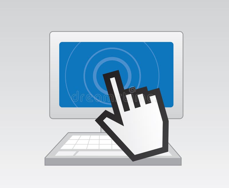 Computer Pointer Touch stock vector. Illustration of fail - 32797074