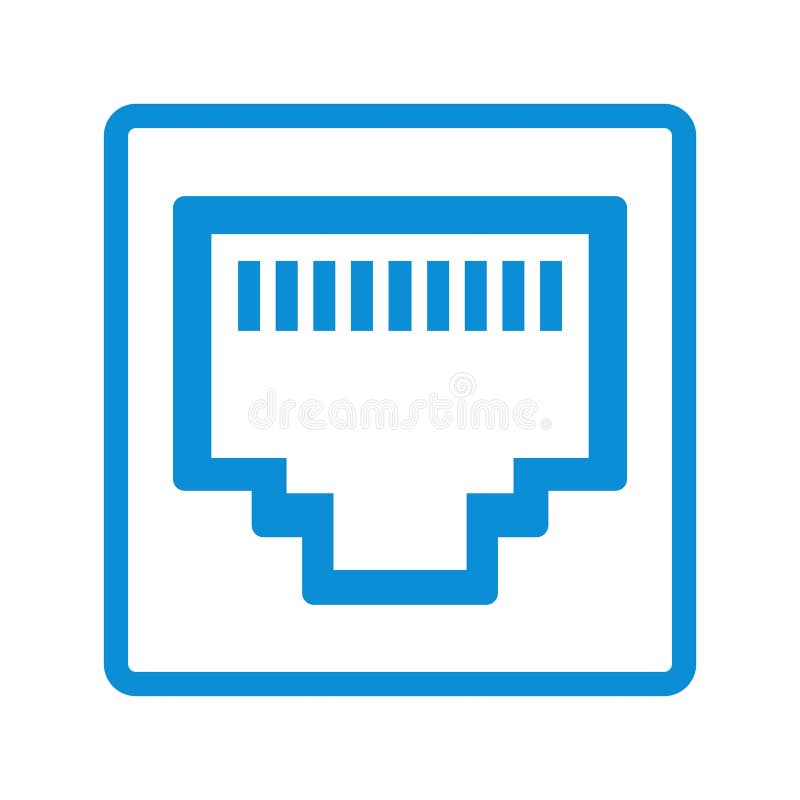 Computer port icon design stock vector. Illustration of cable - 387390602