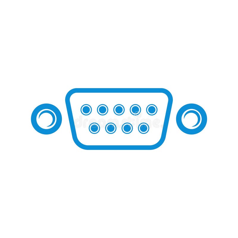 Computer port icon design stock vector. Illustration of socket - 387390677