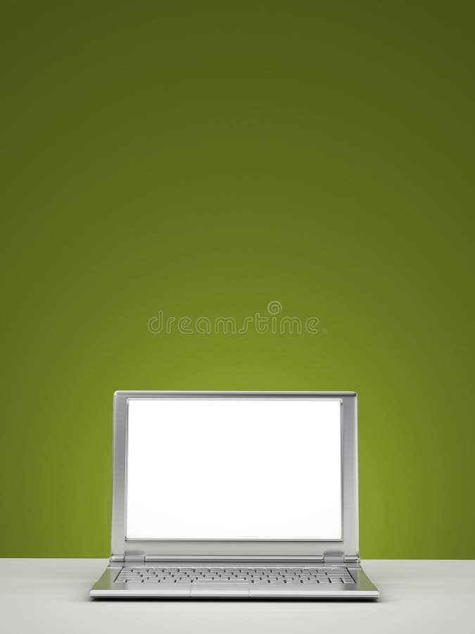 Computer Portatile in Bianco Fotografia Stock - Immagine di vuoto ...