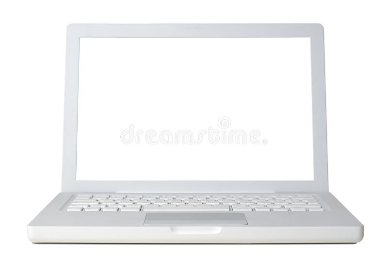 Computer portatile bianco fotografia stock. Immagine di macintosh - 3599884