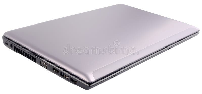 Computer Portatile Chiuso Isolato Fotografia Stock - Immagine di ...