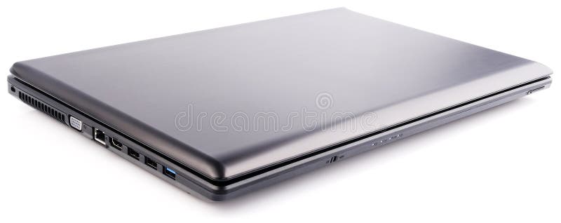 Computer Portatile Chiuso Sopra Bianco Fotografia Stock - Immagine di ...