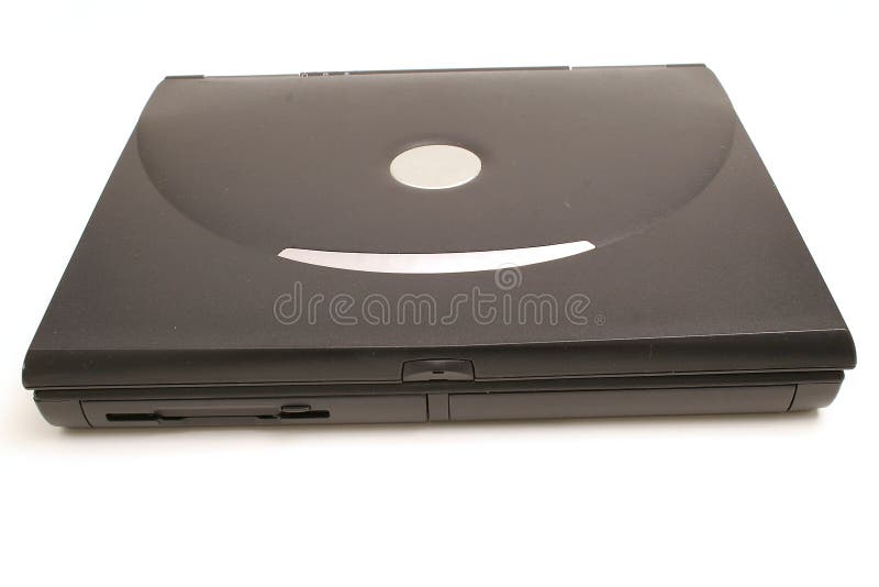 Computer Portatile Chiuso Su Bianco Fotografia Stock - Immagine di nero ...