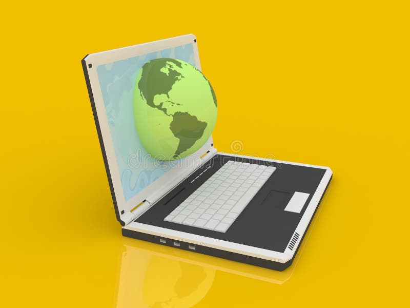 Computer Portatile Colorato Illustrazione di Stock - Illustrazione di ...