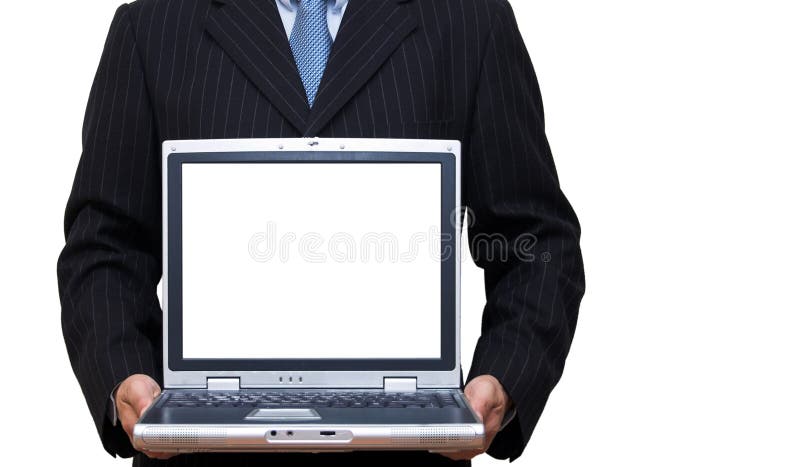 Laptop Con Area Di Copia Sullo Schermo Immagine Stock - Immagine di ...