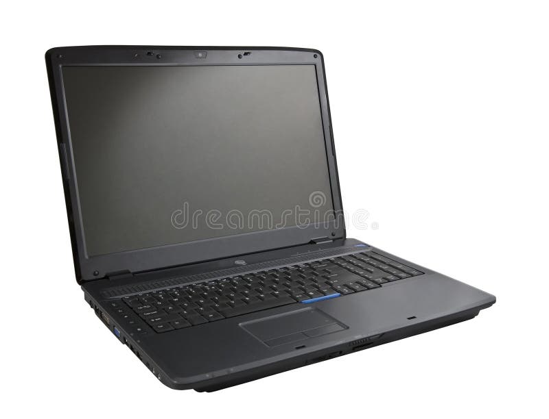 Computer portatile nero fotografia stock. Immagine di domestico - 18431616