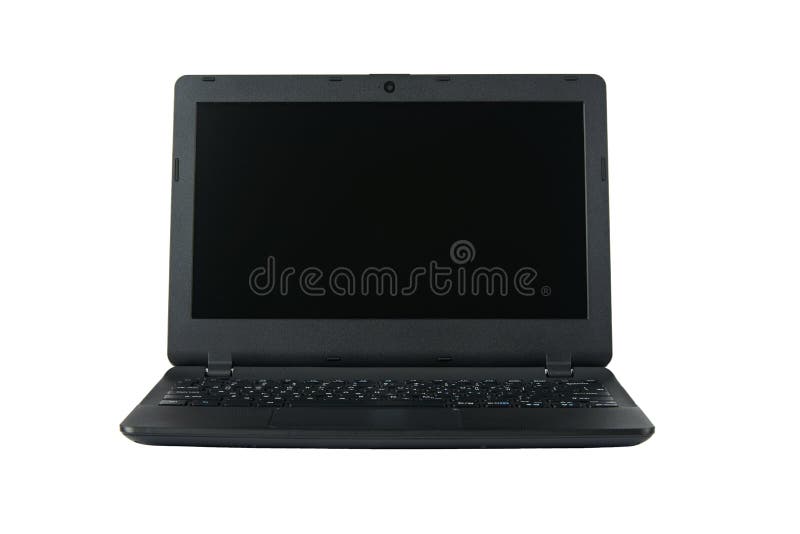 Computer Portatile Nero Aperto Fotografia Stock - Immagine di taccuino ...