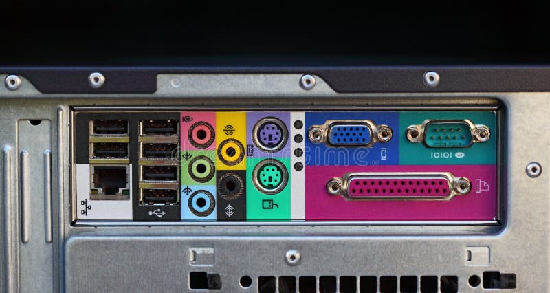 Computer Ports stock image. Image of interface, computer - 21385519