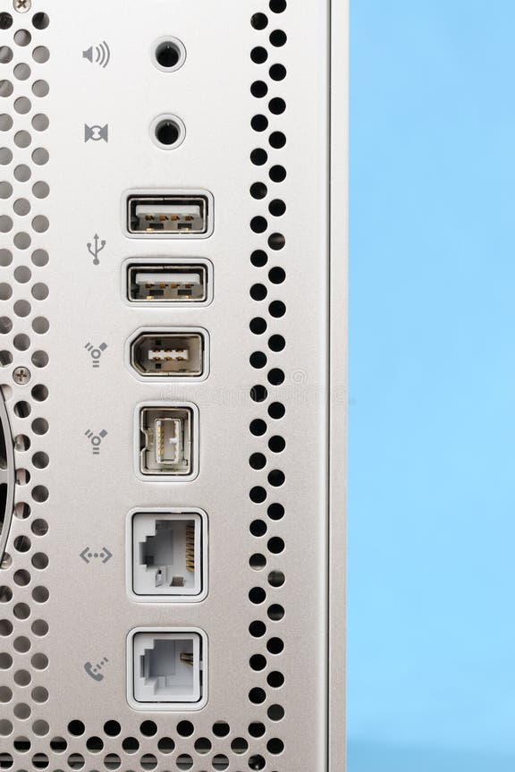 Computer Ports stock photo. Image of electronics, desktop - 8914640