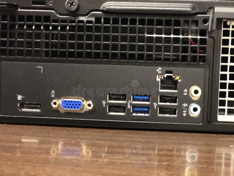 Computer ports stock photo. Image of ports, back, computer - 117155438