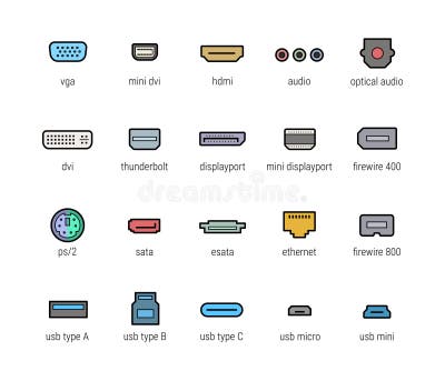 Computer Ports Stock Illustrations – 1,506 Computer Ports Stock ...