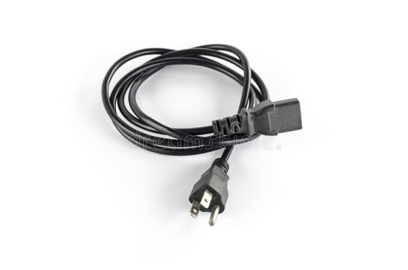 Computer power plug cable stock photo. Image of cord - 40688816