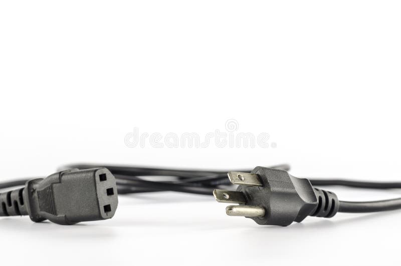 Computer power plug cable stock photo. Image of cord - 40688816