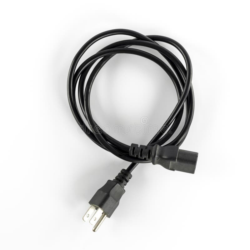 Computer power plug cable stock photo. Image of cord - 40688816