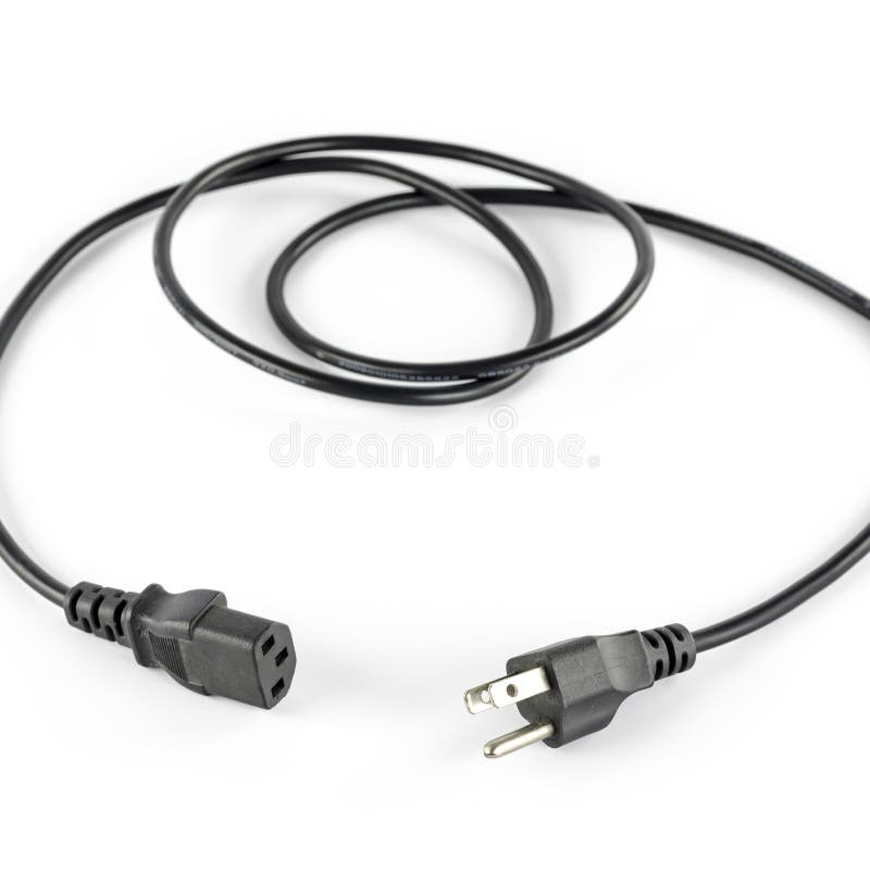 Computer power plug cable stock photo. Image of image - 40688816