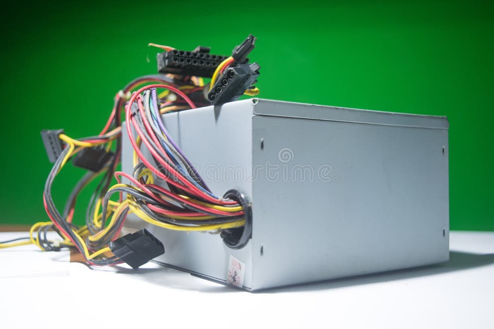 Computer Power Suply Unit with Cables Stock Photo - Image of supply ...
